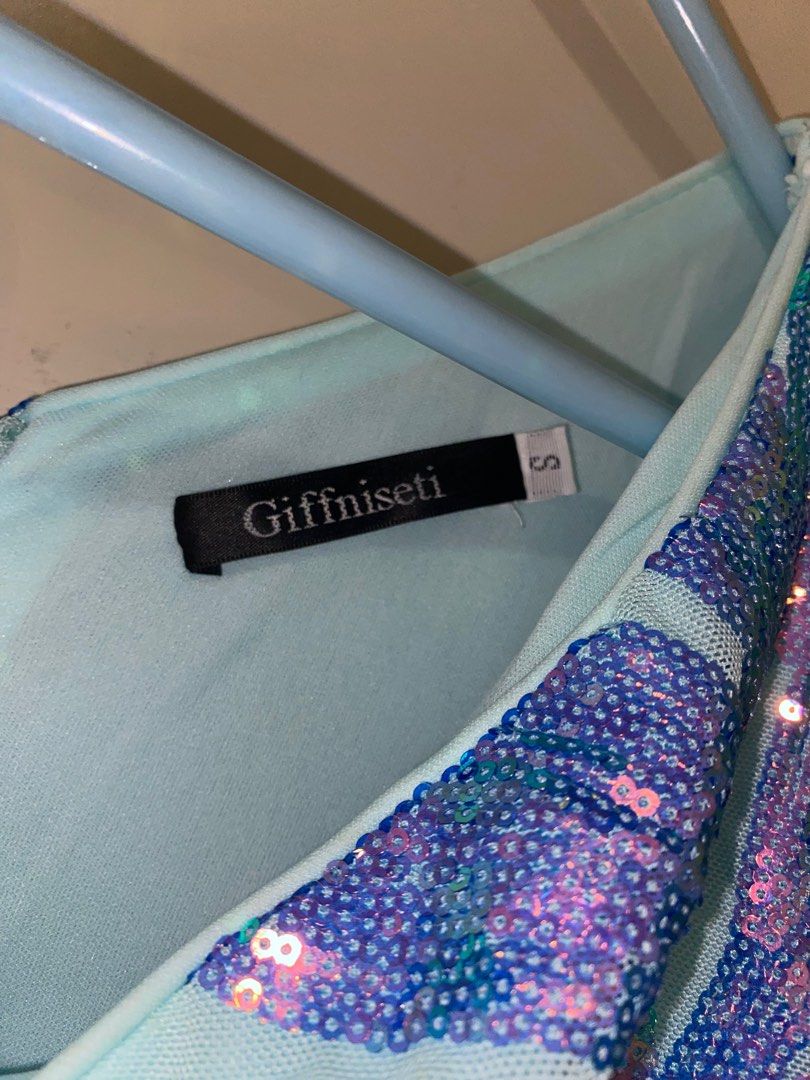 Pastel Sequin Gown, Women's Fashion, Dresses & Sets, Evening dresses ...