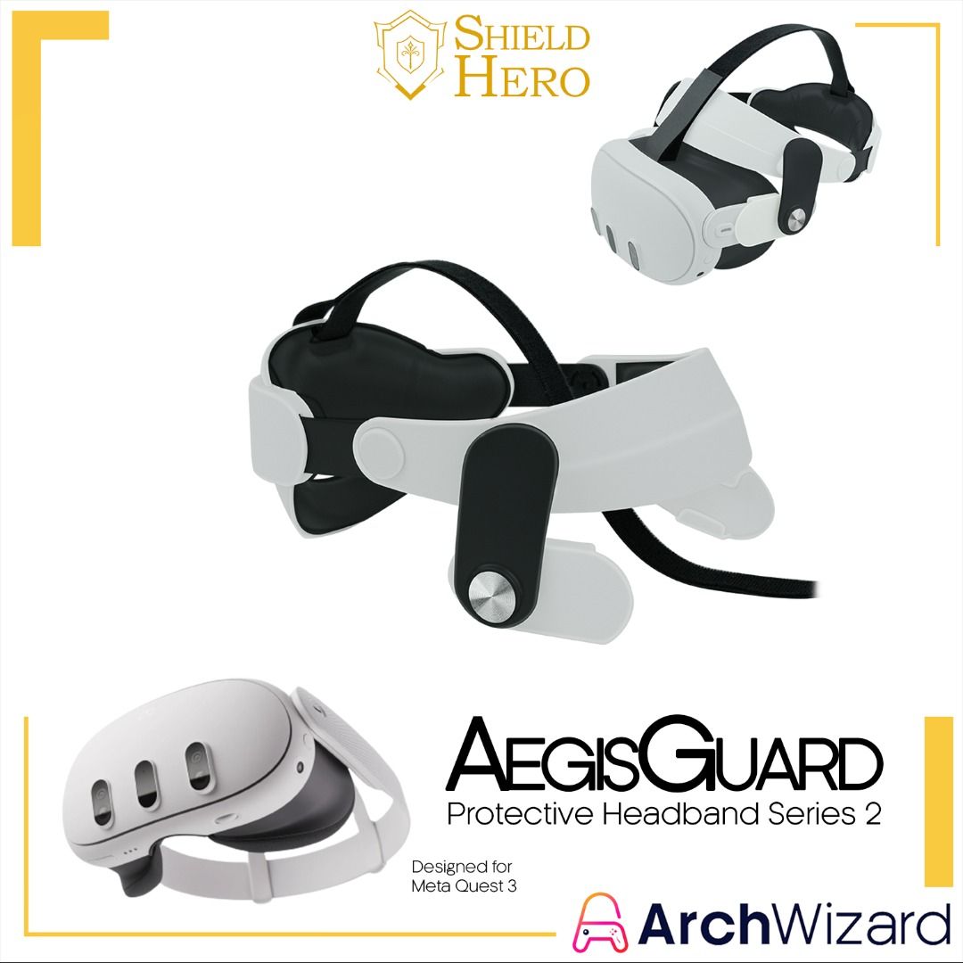 Shield Hero AegisGuard Protective Headband Series 2 for Meta Quest 3 🚀 Meta Quest 3 Accessory ...