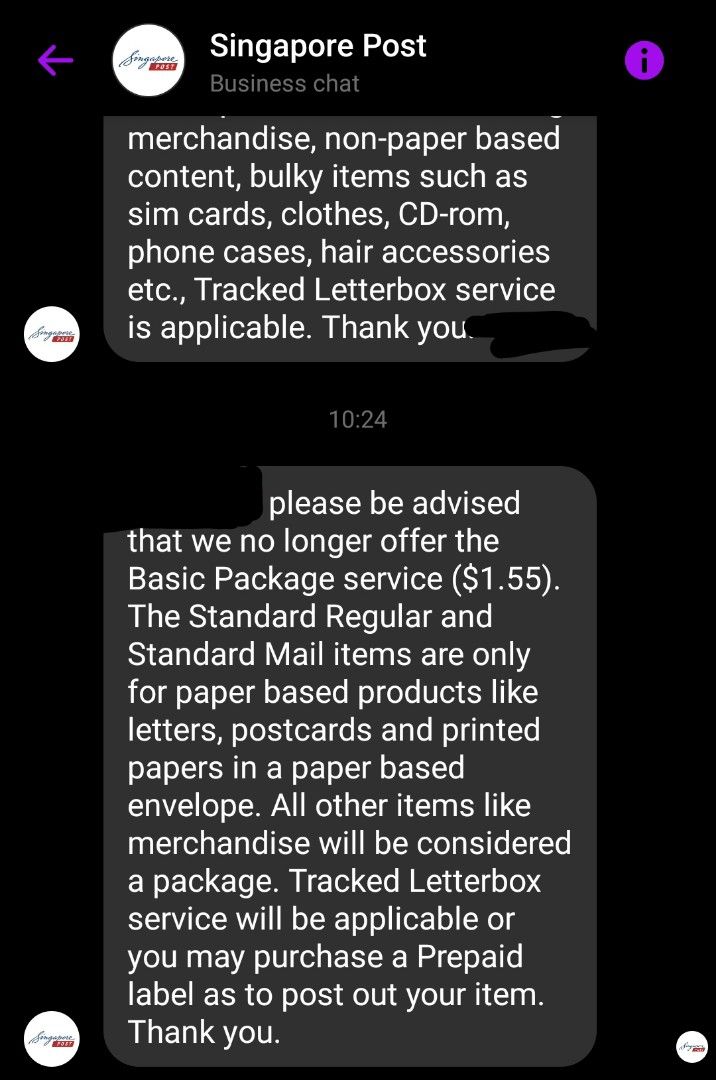 SINGPOST NEW MAILING RATES, Announcements on Carousell