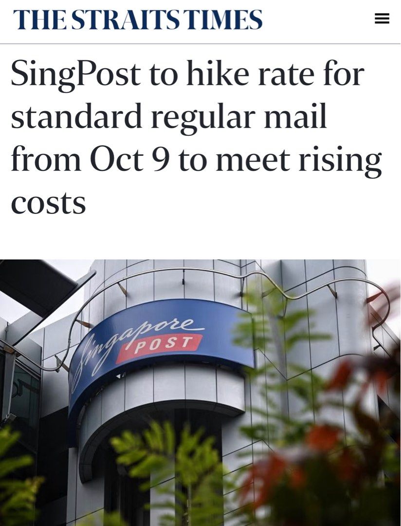 singpost postage rates, Everything Else on Carousell