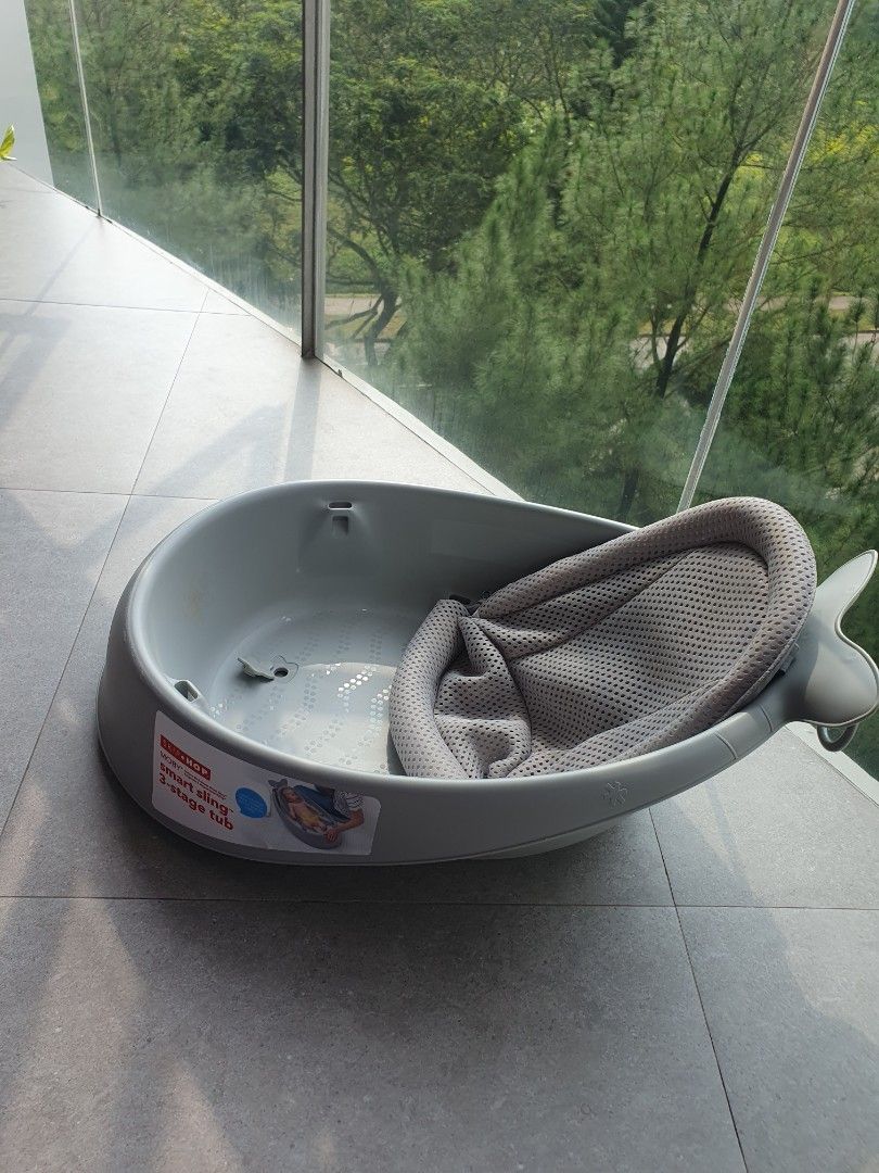 Skip hop Moby Smart Sling 3-Stage Baby Bath Tub, Babies & Kids, Bathing ...