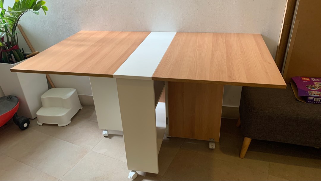 Smart dining table foldable, Furniture & Home Living, Furniture, Tables ...