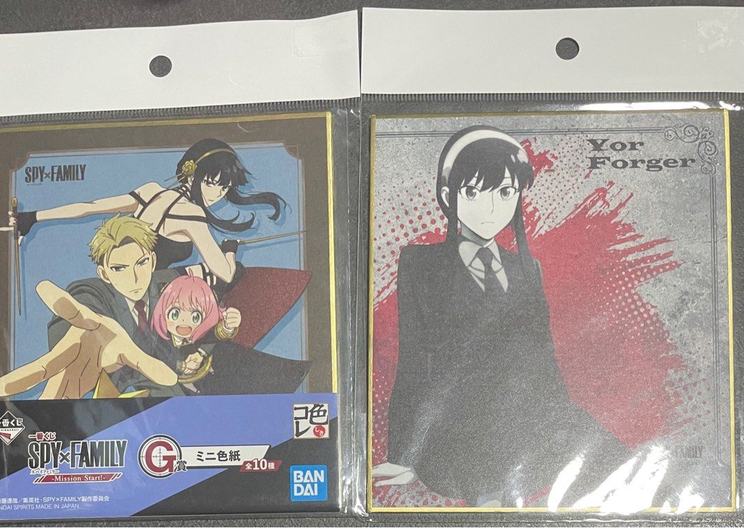Spy x Family assorted merch (Yor shikishi Acrylic two piece keychain ...