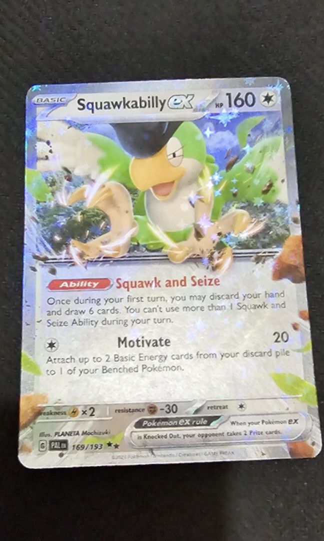 Squawkabilly 怒鷹哥 ex Pokemon 寶可夢, 興趣及遊戲, 玩具 & 遊戲類 - Carousell