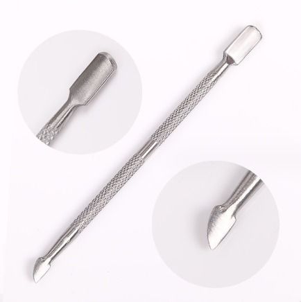 Stainless Steel Dead Skin Pusher Cuticle Cutter 3 Piece Set Tools ...