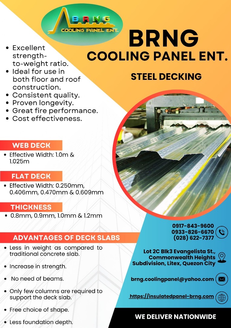 STEEL DECKING WEB & FLAT TYPE, Commercial & Industrial, Construction ...