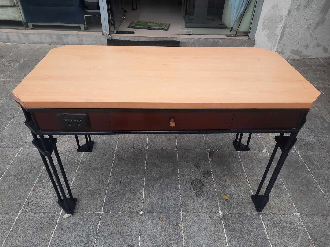 LAMINATED TABLE WITH POWER SOCKET, Furniture & Home Living, Furniture ...