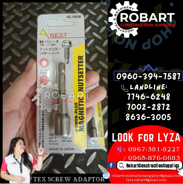 Tex Screw Adaptor, Commercial & Industrial, Construction Tools ...