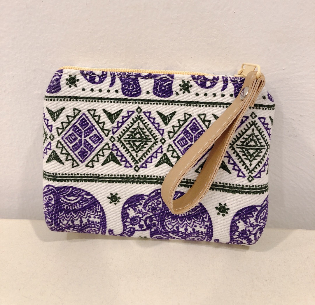 Thailand Elephant Zip Pouch Purse Coin Wallet, Men's Fashion, Bags ...