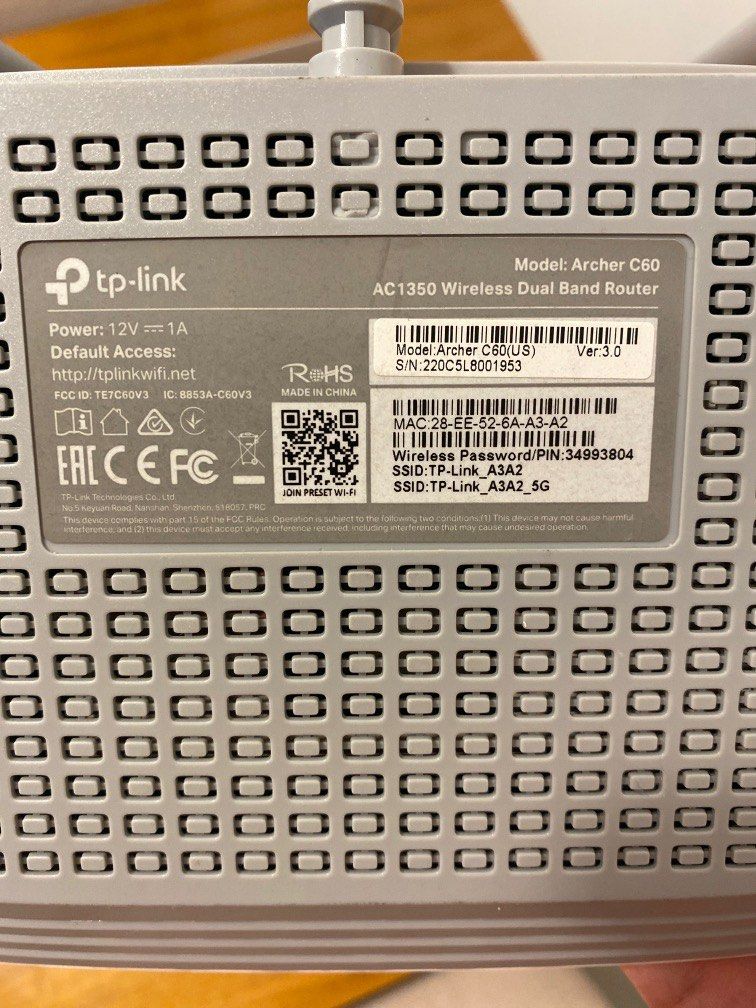 TP-Link Archer C60 Router, Computers & Tech, Parts & Accessories ...