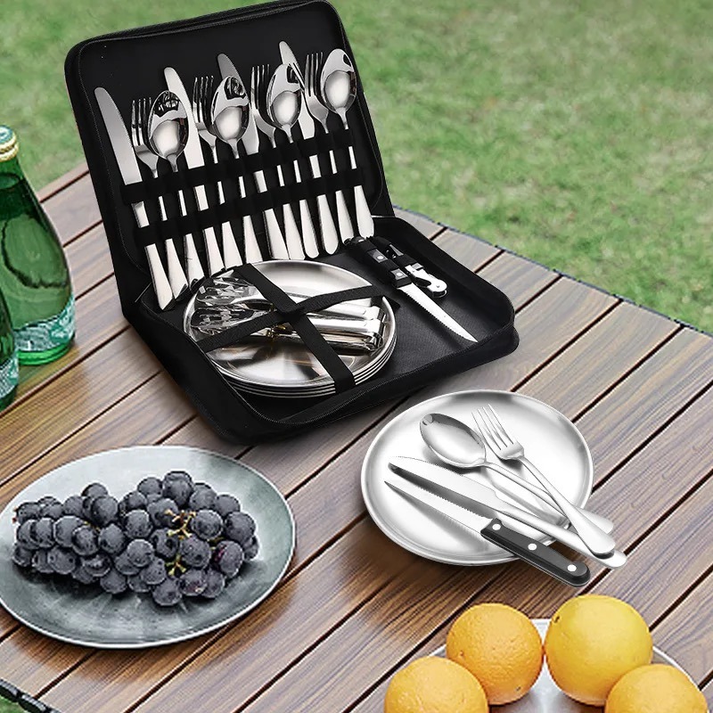 Travel Cutlery Set for 4 pax, Furniture & Home Living, Kitchenware ...