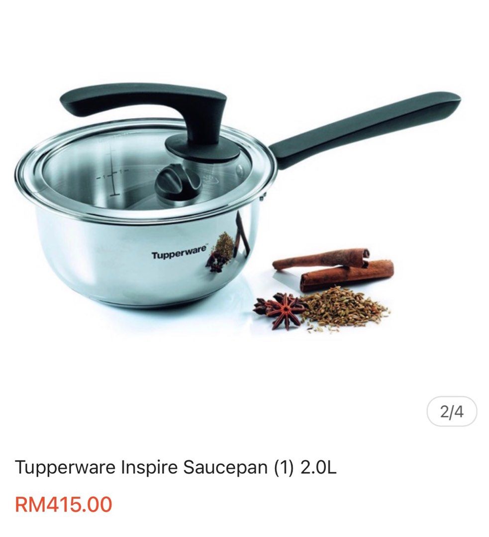 Tupperware Inspire Saucepan 2L, Furniture & Home Living, Kitchenware ...