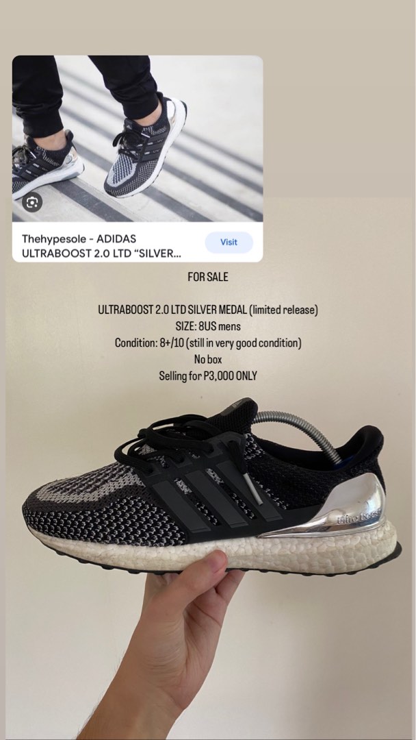 Ultraboost 2.0 Silver Medal, Men's Fashion, Footwear, Sneakers on Carousell