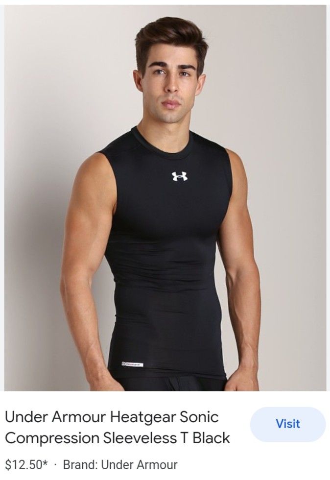 Under Armour HeatGear Sonic Compression Tank Tops, Men's Fashion ...