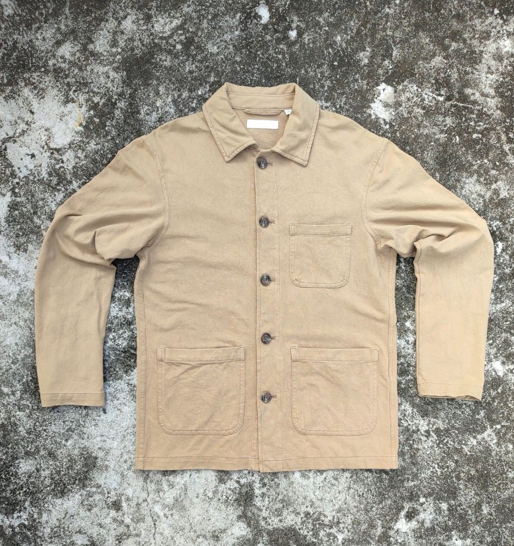 UNIQLO WASHED JERSEY WORK JACKET, Men's Fashion, Coats, Jackets and ...