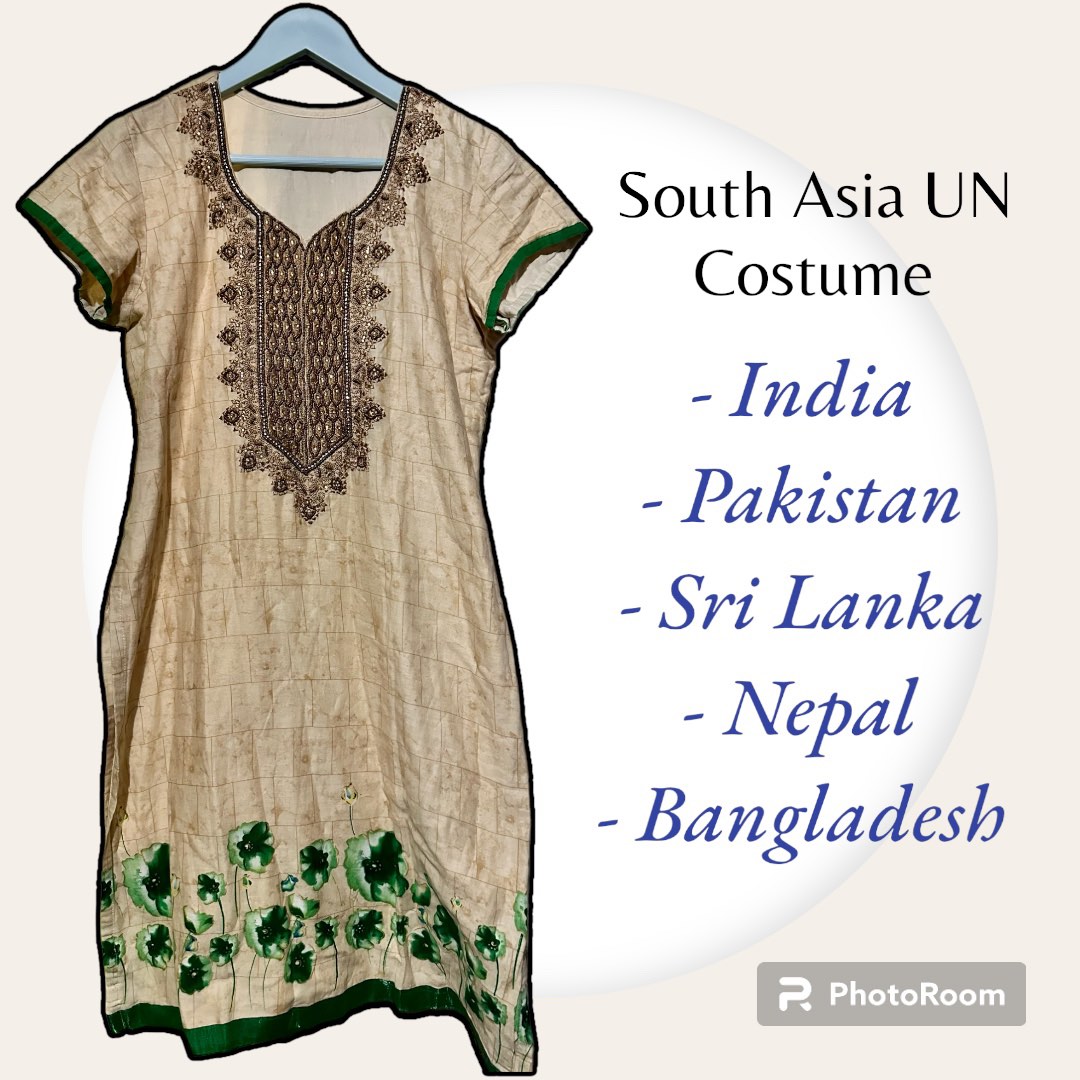 United Nations Costume/ South Asia Costume/ India Pakistan Sri Lanka ...