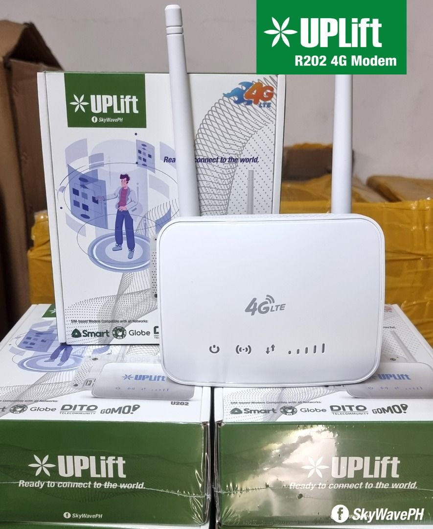 UPLift R202 4G CPE Wifi Modem Full Admin SIM-Based for All Networks Globe Smart Dito Gomo TNT TM ...