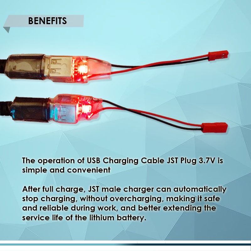 USB 2.0 A MALE to JST PLUG MALE/ FEMALE 2-PIN, BEST FOR CHARGING ...