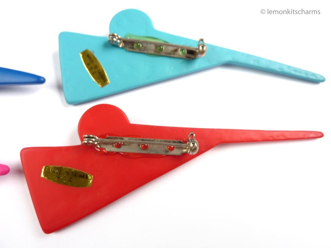 Vintage 1980s Pop Shapes Resin Brooch Pin, Unisex, bh899-c, Hobbies ...