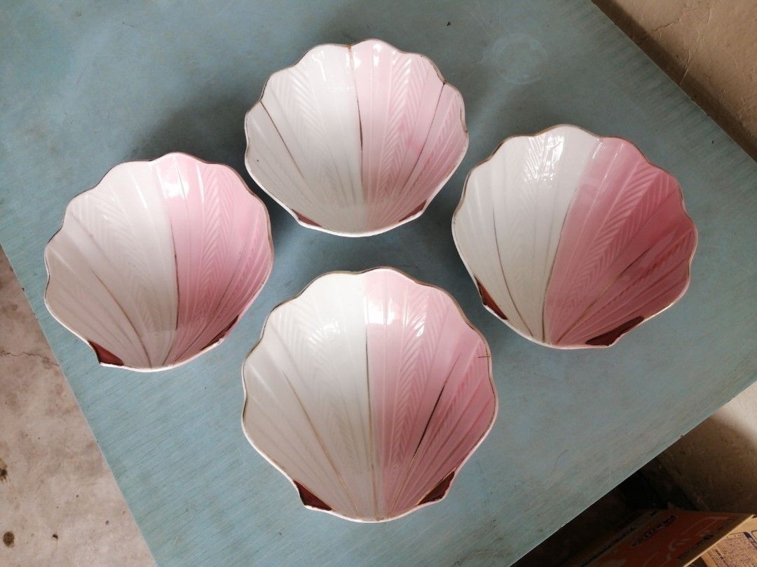 Vintage Seashell Shape Bowls Japan, Furniture & Home Living ...