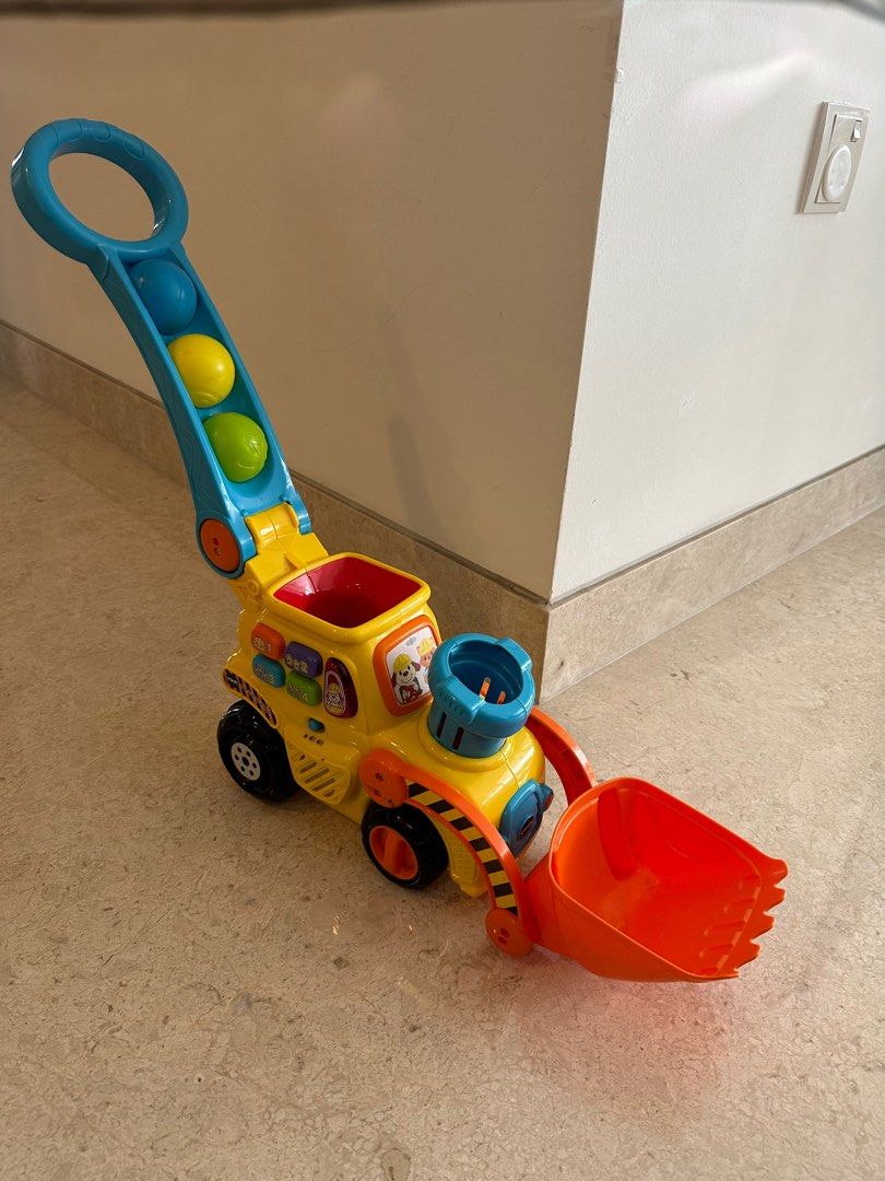 vtech pop & drop digger push toy with balls, Babies & Kids, Infant ...