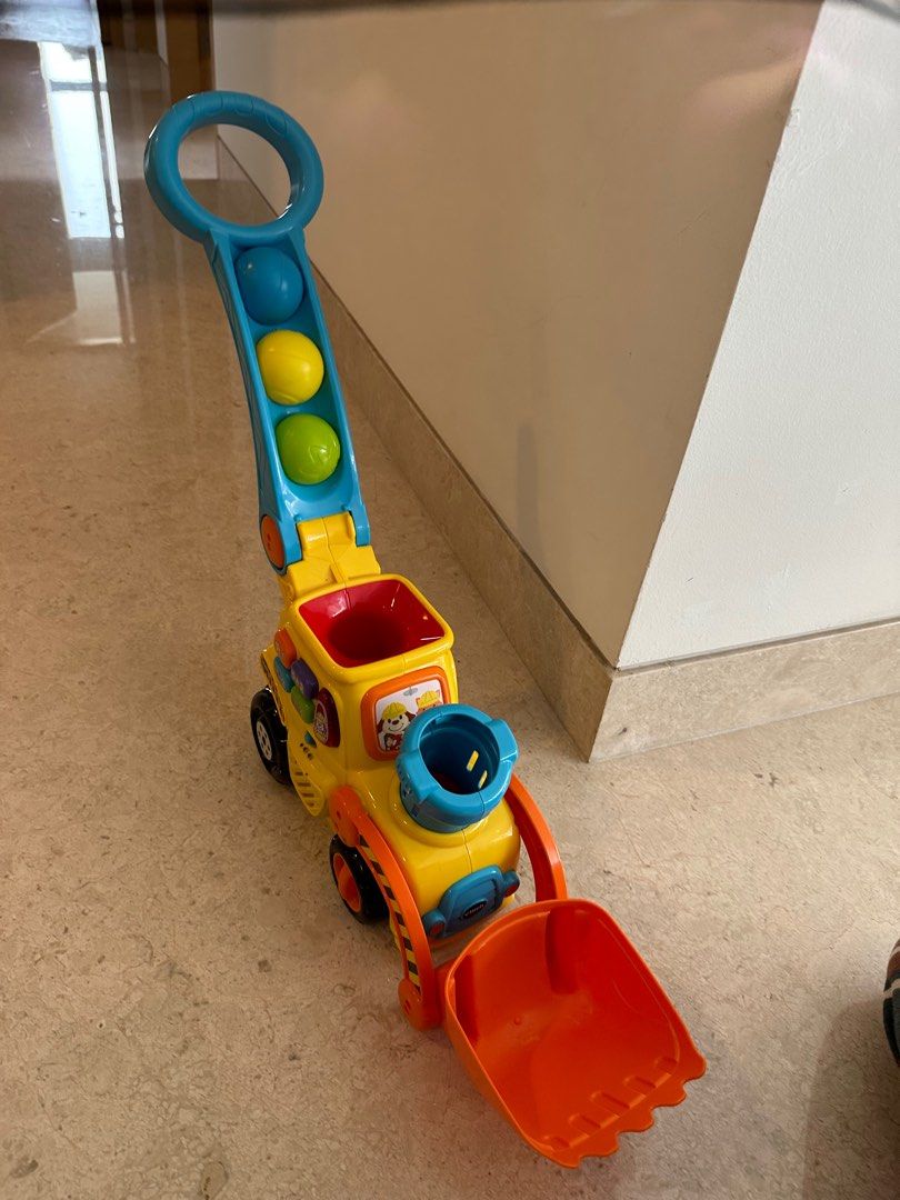 vtech pop & drop digger push toy with balls, Babies & Kids, Infant ...