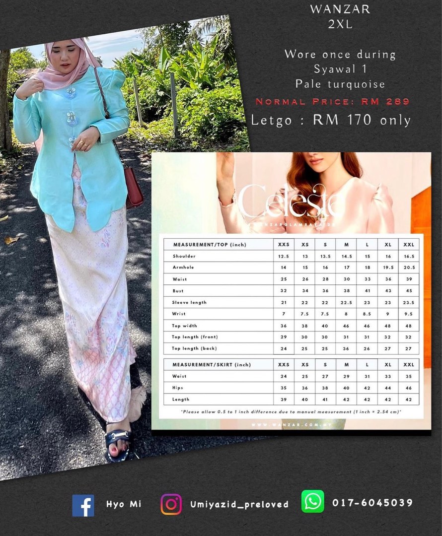 Wanzar RTW raya 2023, Women's Fashion, Muslimah Fashion, Baju Kurung ...