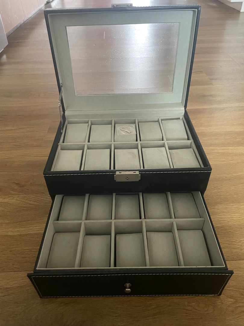 Watch Box, Men's Fashion, Watches & Accessories, Accessory holder, box ...