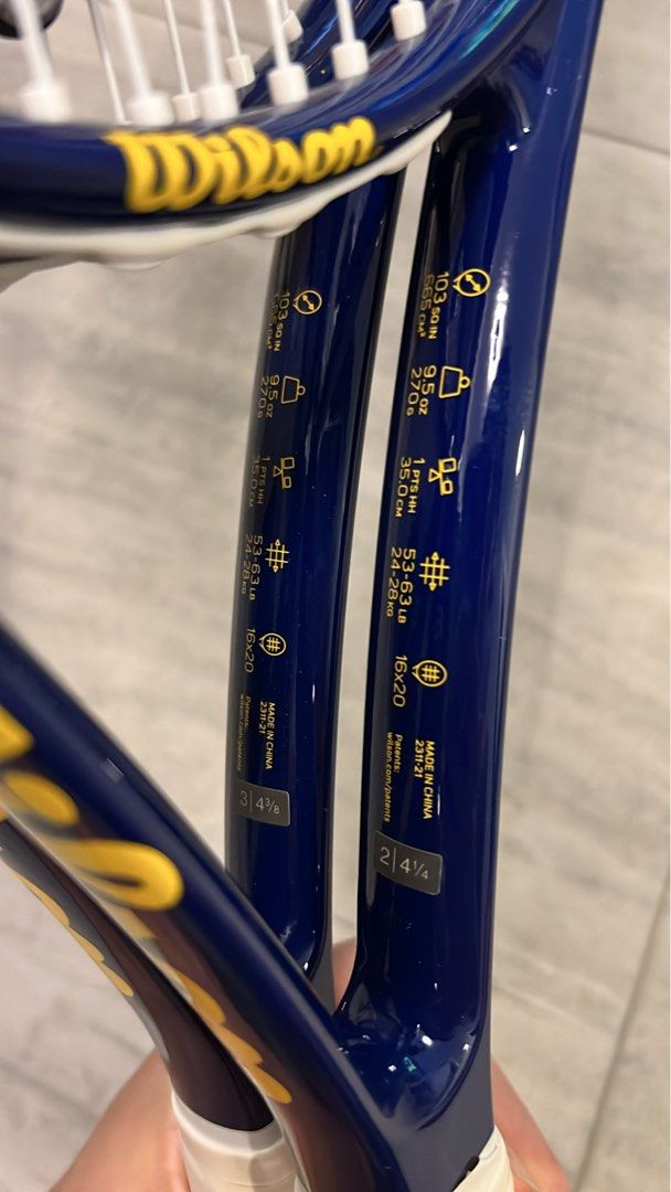 Wilson Profile Adult Recreational Tennis Racket - Blue/Orange, Sports ...