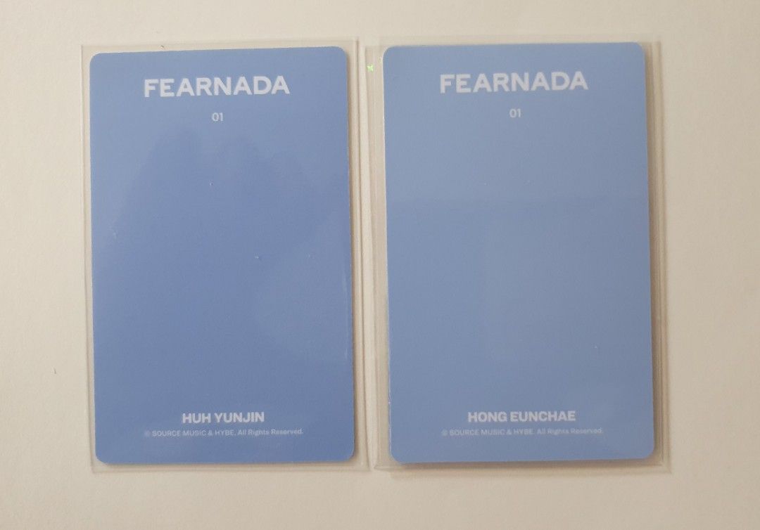 wts/wtt le sserafim hong eunchae huh yunjin fearnada pcs photocards ...