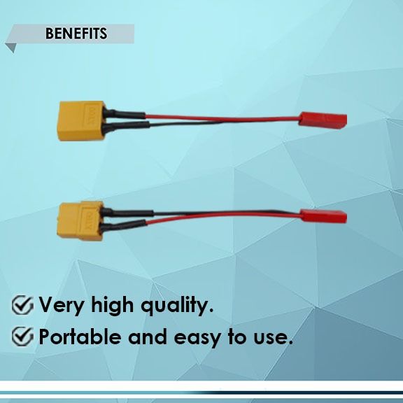 XT60 to JST MALE CHARGING ADAPTER LEAD, 10cm LENGTH 22-AWG WIRE, BEST ...