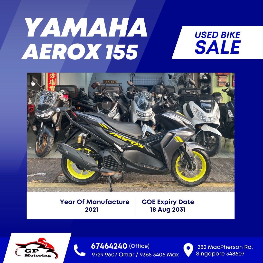 YAMAHA AEROX 155 MODEL 2021, Motorcycles, Motorcycles for Sale, Class ...
