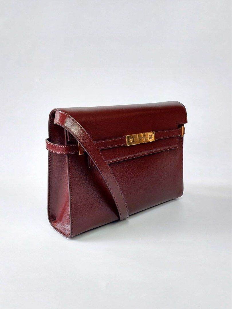 YSL Manhattan shoulder bag in box wine, Women's Fashion, Bags & Wallets ...