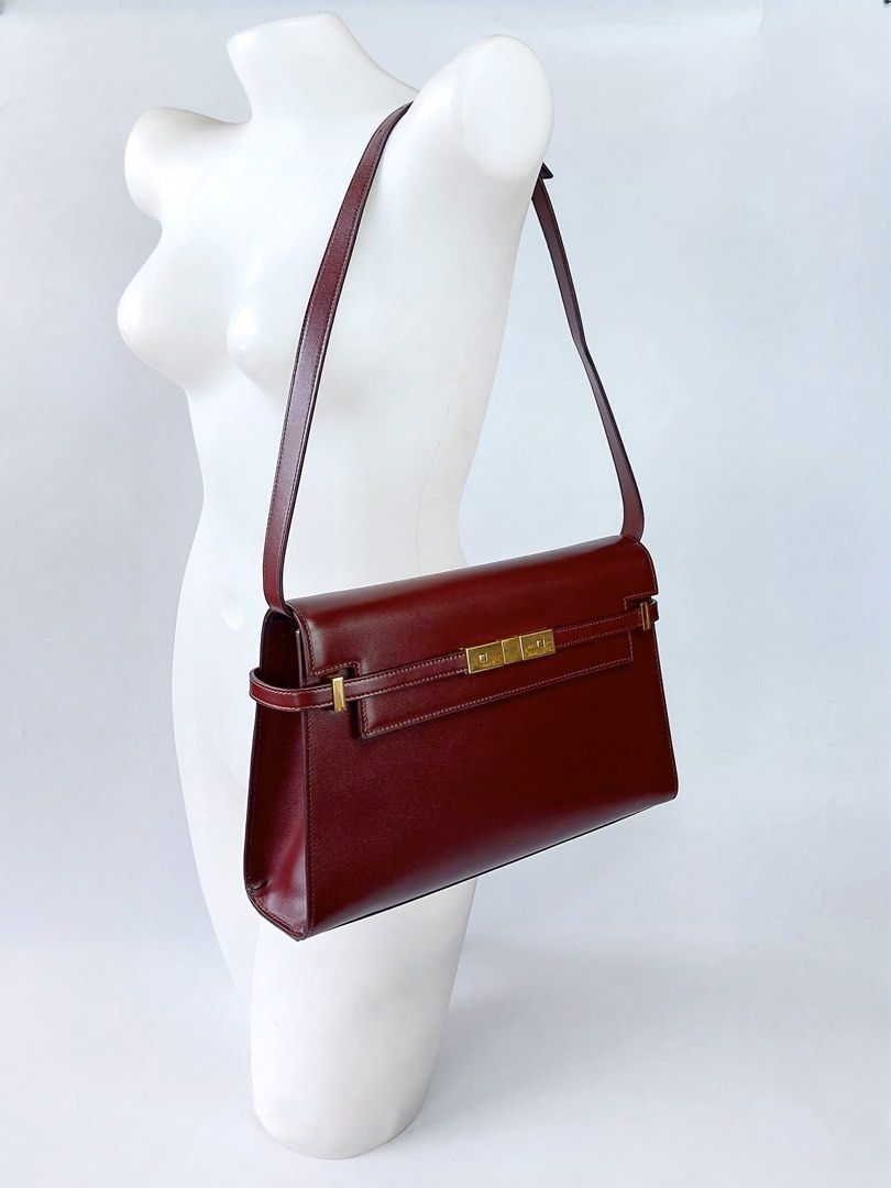 YSL Manhattan shoulder bag in box wine, Women's Fashion, Bags & Wallets ...