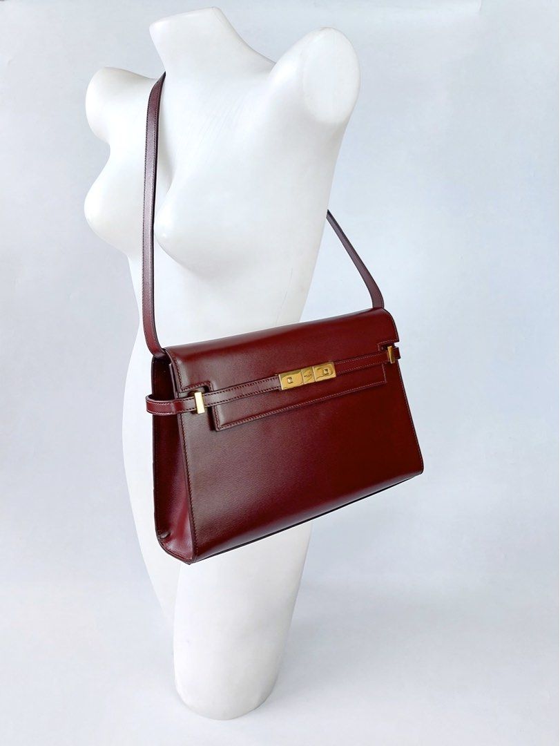 YSL Manhattan shoulder bag in box wine, Women's Fashion, Bags & Wallets ...