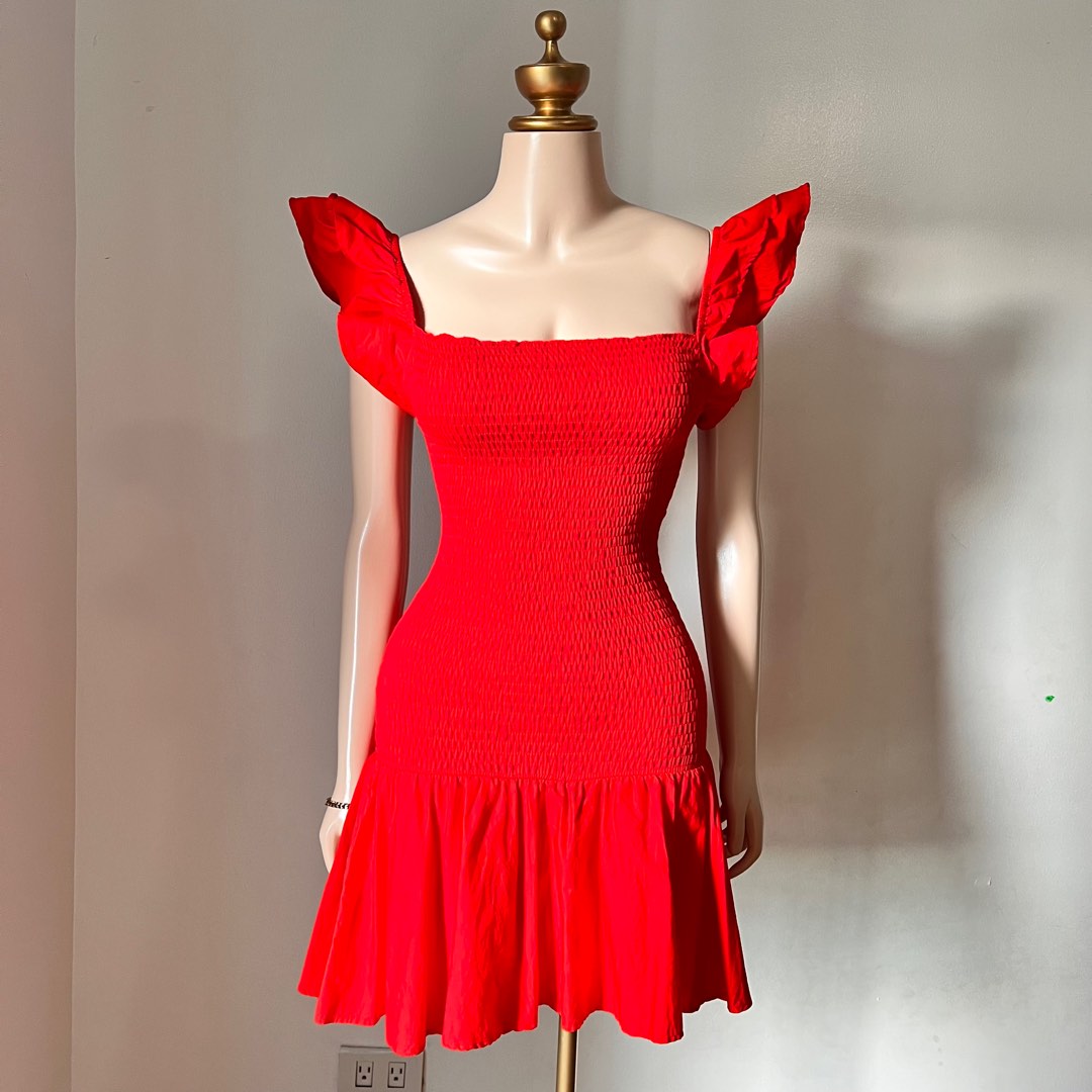 Zara Red Dress | Fitted dress | Elegant dress, Women's Fashion, Dresses ...