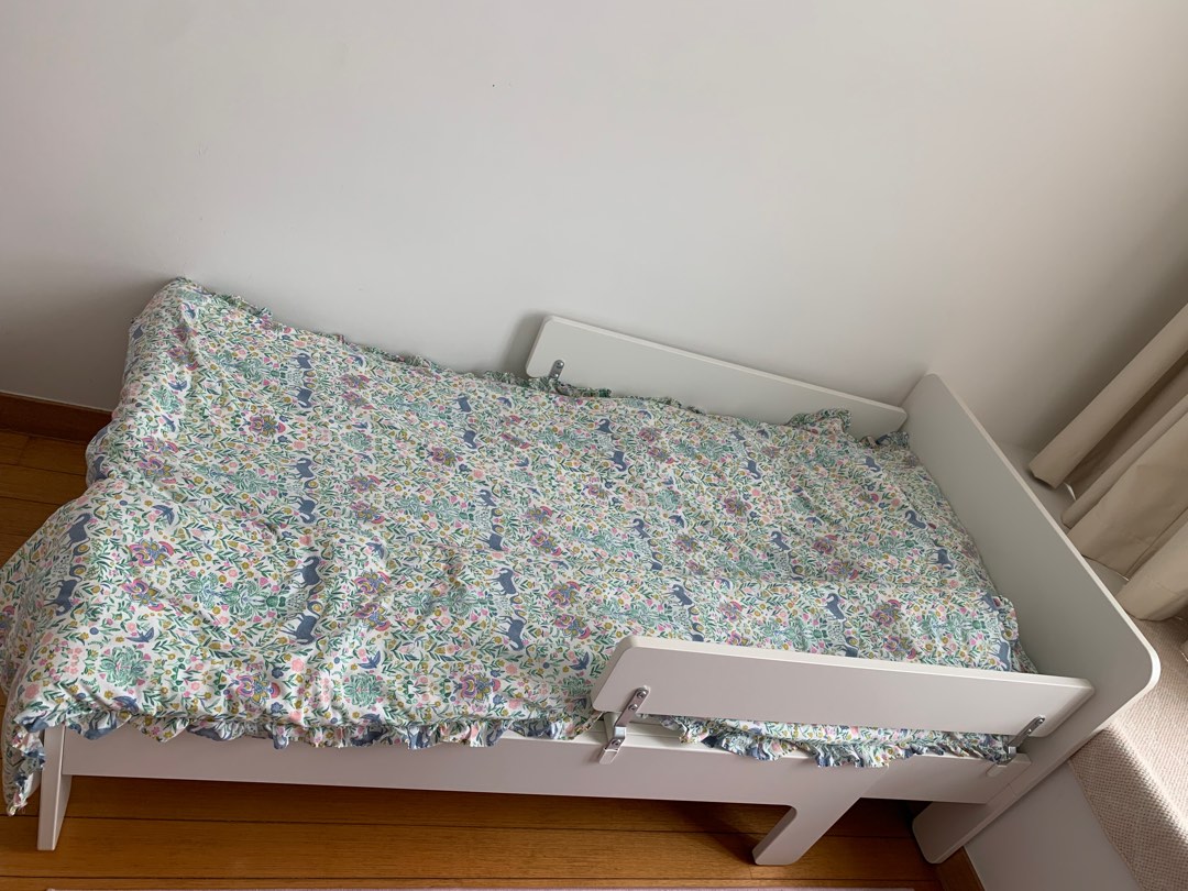 10/10! RRP $460 full set with mattress bed bumper rail Ikea slakt ...