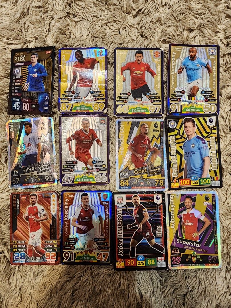 12 LIMITED EDITION PREMIER LEAGUE CARDS, Hobbies & Toys, Toys & Games ...