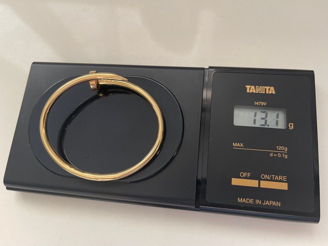 18k Headlock Cartier Nail Bangle 13.1g, Women's Fashion, Jewelry ...