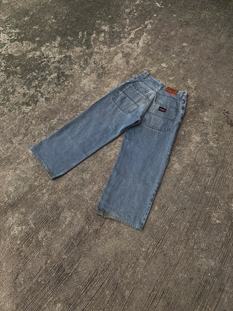 2000’s Status Jeans Wear Baggy Double Knee, Men's Fashion, Bottoms ...