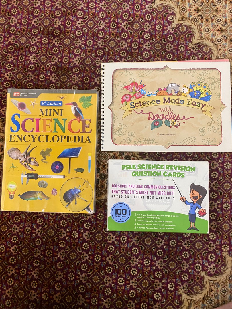 3 books PSLE Science / Encyclopedia / Sciene doodles, Hobbies & Toys ...
