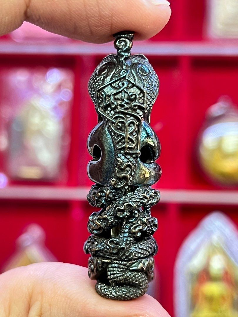 3-in-1 Pra Pidta & Rahu & Naga Old Metals & 1 Handwritten Takrut LP ...