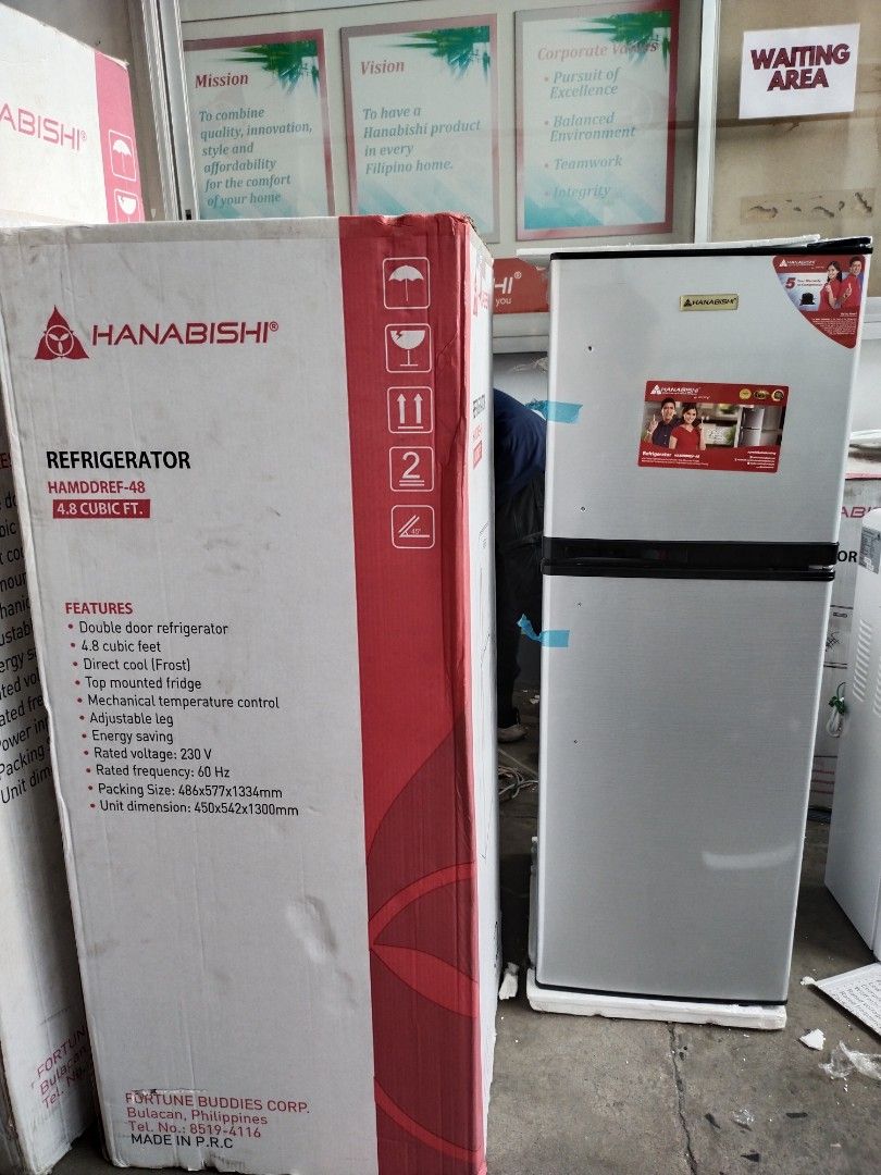 4.8cu.ft Hanabishi Refrigerator HAMDDREF-4.8, TV & Home Appliances ...