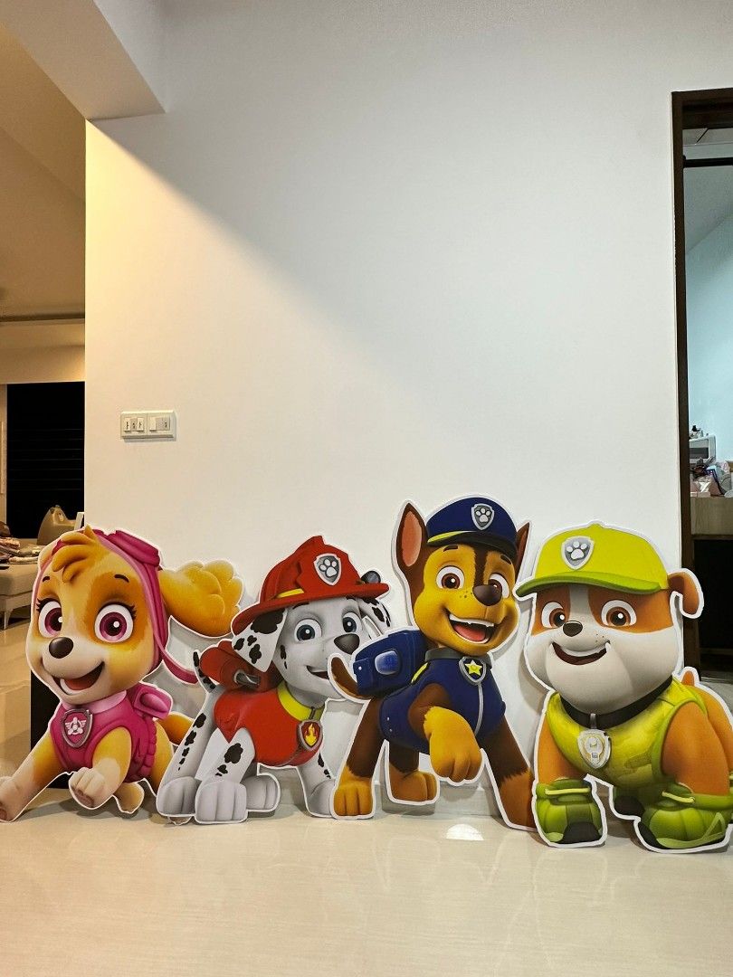 4 big paw patrol standees, Babies & Kids, Baby Nursery & Kids Furniture ...