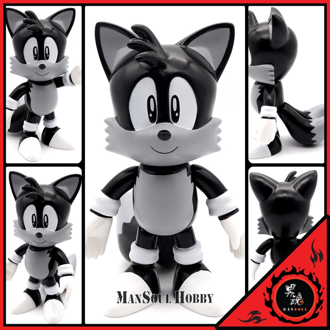 [日版 質保] 超音鼠 塔爾斯 灰階版 SOFVIPS Sonic the Hedgehog Tails Monotone Figure ...