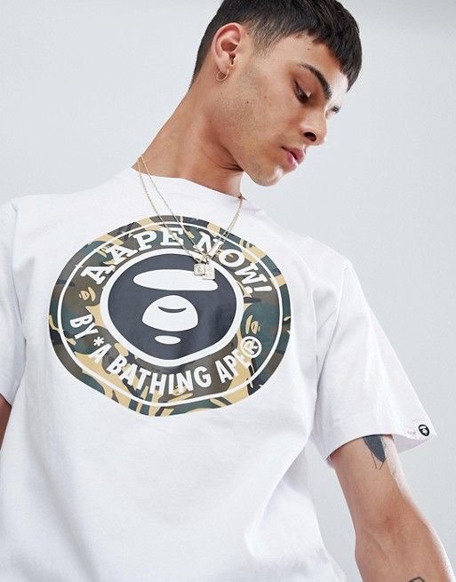 Aape by A Bathing Ape Aape Now Tee, Men's Fashion, Tops & Sets, Tshirts ...