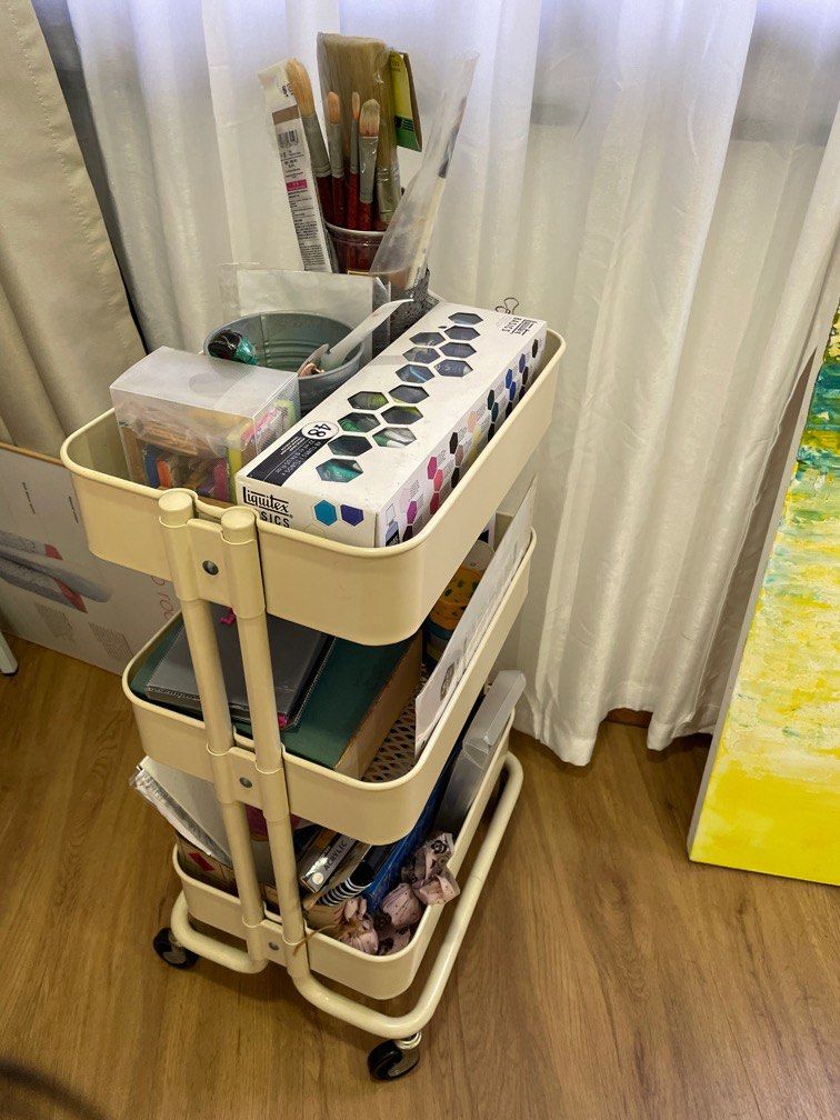 Acrylic painting with trolley, Hobbies & Toys, Stationery & Craft, Art ...