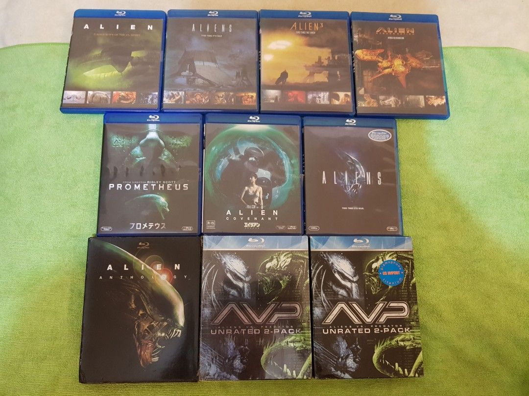 Alien & Aliens Vs. Predator Original Blu-Ray Boxsets, Hobbies & Toys, Music & Media, CDs & DVDs ...