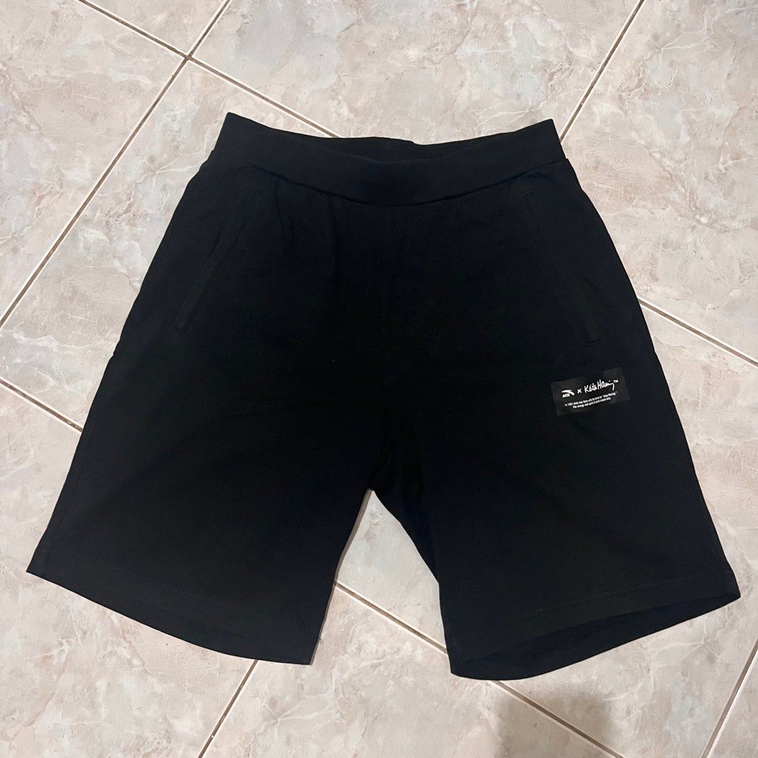 Anta x Keith Haring Men’s Short Collab Black Large with Zip on Pockets ...