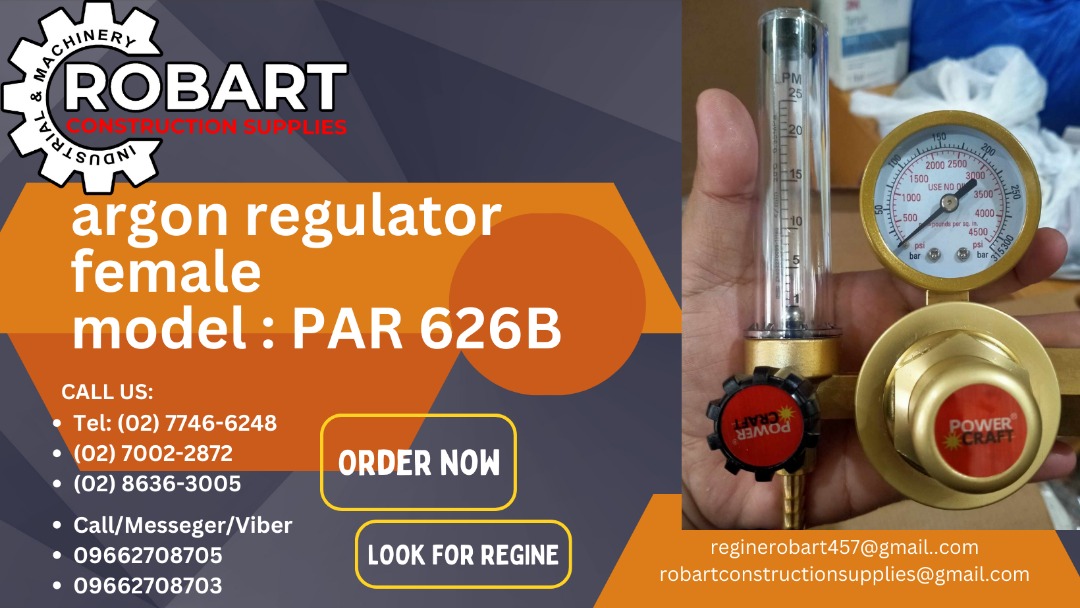 argon regulator female model : PAR 626B, Commercial & Industrial ...